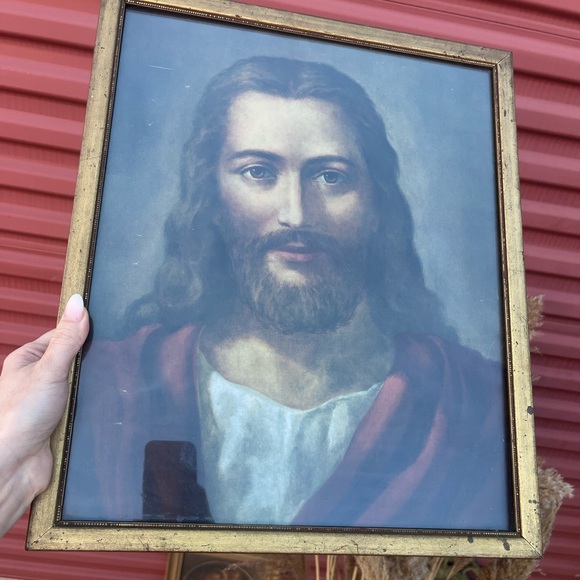 Accents | Antique Jesus Print Picture Art Decor | Poshmark